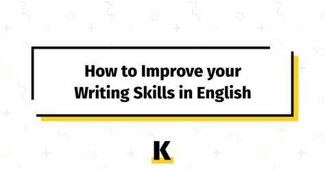 Writing Skills In English