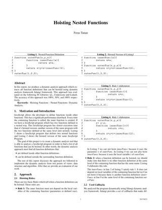 Hoisting Nested Functions PDF