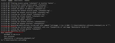 Add Output Related To `configuresshconfig` While Creating A Vm · Issue 52 · Microsoftvscode