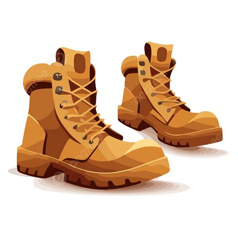 Work Boots Vector Sticker Clipart Construction Boots Illustration Cartoon Sticker Clipart Png