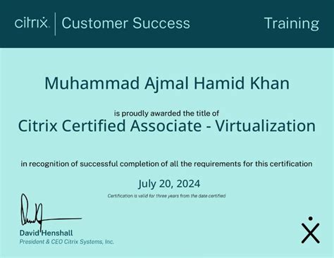 Ajmal Hamid On Linkedin Citrix Virtualization Certification Careerdevelopment…