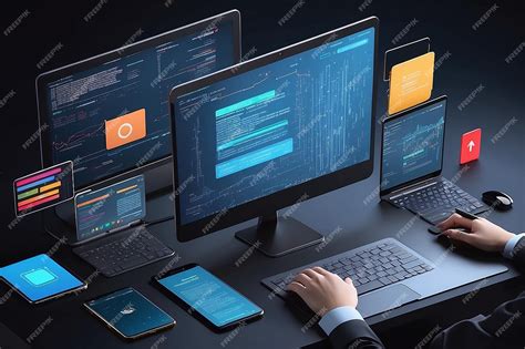 Premium Photo Software Development Coding Process Concept Programming Testing Cross Platform Code