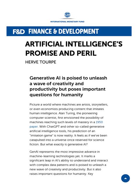 Artificial Intelligences Promise And Peril Pdf Artificial
