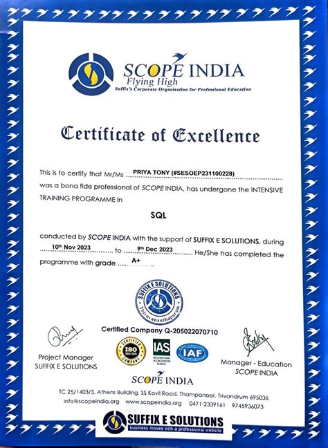 Priya Tony On Linkedin Sql Continuouslearning Skillsacquired