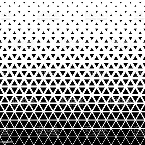 Black And White Halftone Triangles Pattern Abstract Geometric Gradient Background Vector