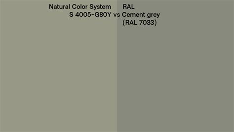 Natural Color System S 4005 G80y Vs Ral Cement Grey Ral 7033 Side By