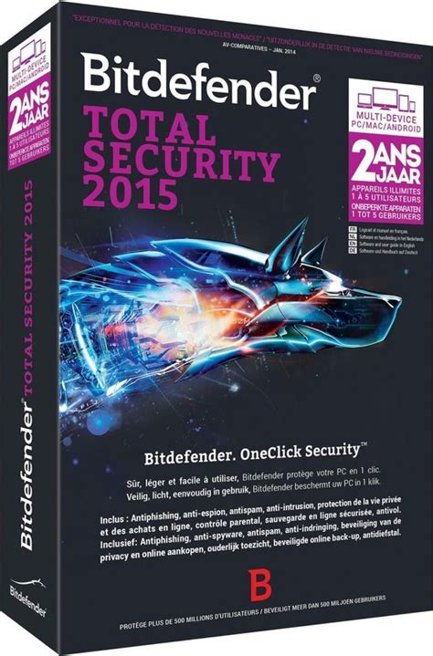 Bitdefender Total Security Multi Device 2015 5 Devices 2 Years Software Wij Helpen Je