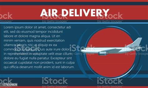 우편으로 빠른 공기 배달 익스프레스 서비스 벡터 그림입니다 배너 포스터 플랫 스타일 그라데이션이 없습니다 예술 0명에 대한 스톡 벡터 아트 및 기타 이미지 Istock