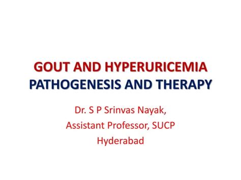 Gouty Arthritis Notes Ppt