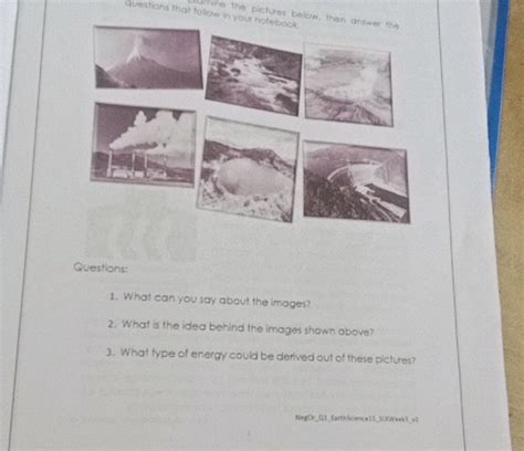 Questions That Follow The Pictures Below Then StudyX