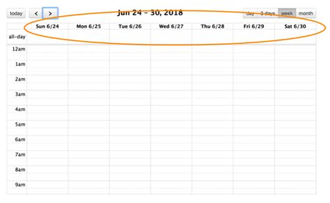 Fullcalendar Switch Axis On Weekly View Stack Overflow