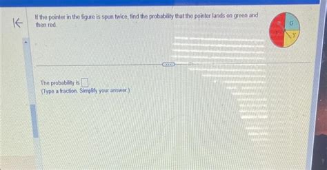Solved If The Pointer In The Figure Is Spun Twice Find The