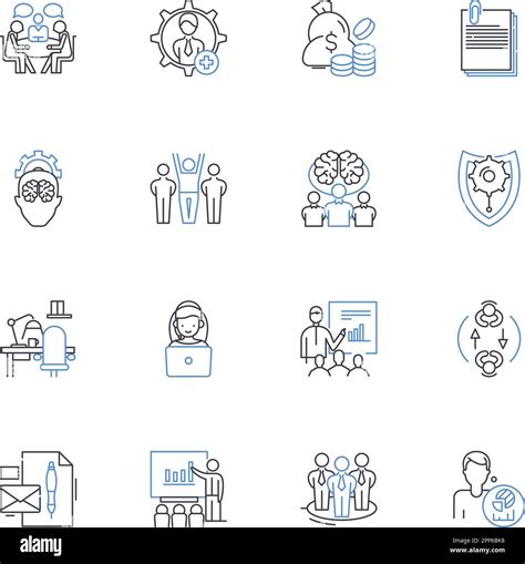 operation technology line icons collection automation sensors