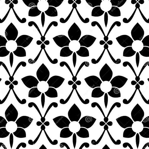 Seamless Vector Repeat Geometrical Pattern Black And White Geometric Background For Fabric