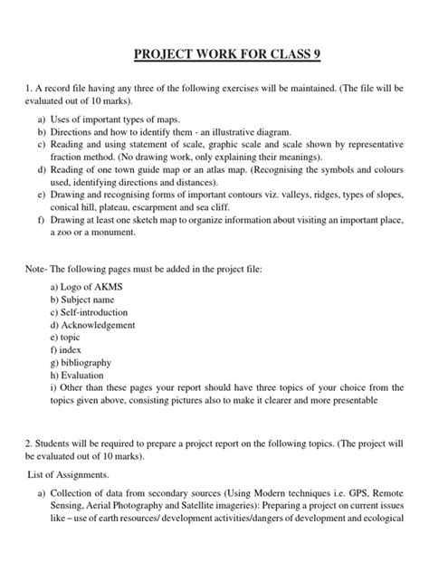 9th Project Work Pdf Map Earth Sciences