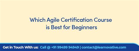 Which Agile Certification Course Is Best For Beginners Learnovative