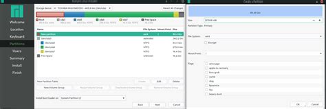 install fails manjaro xfce 21 0 4 error raised failed to create partition support