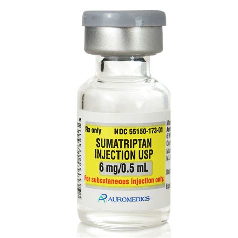 Sumatriptan Succinate Injection 6 Mg 0 5 Ml Single Dose Vial 5 Ml By E