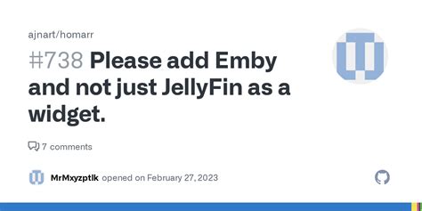 Please Add Emby And Not Just Jellyfin As A Widget · Issue 738