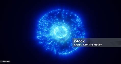 추상 푸른 에너지 빛나는 디지털 구체 원자 검은 배경에 움직이는 전기 플라즈마 액체에서 무지개 빛깔의 에너지로 만든 Lcd에 대한 스톡 사진 및 기타 이미지 Istock