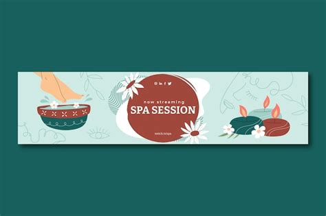 Banner De Contracción De Terapia De Spa Dibujado A Mano Vector Gratis