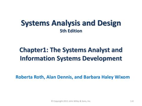 Systems Analysis And Design Sdlc Analyst Role