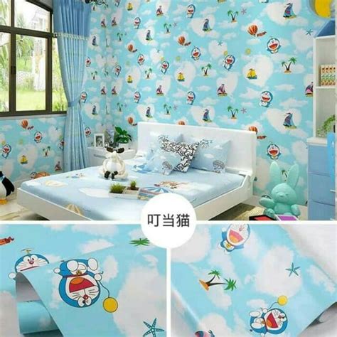 Jual Wallpaper Doraemon Awan Sticker Dinding Doraemon Holiday Shopee Indonesia