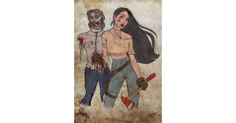 Pocahontas And John Smith Walking Dead Disney Art Popsugar Love