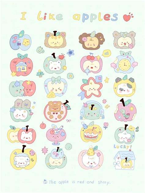 多巴胺可爱小苹果合集你最喜欢哪个苹果 小红书 花瓣网