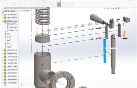Exploded Assembly View Cant Move Part Along The Axis R Solidworks