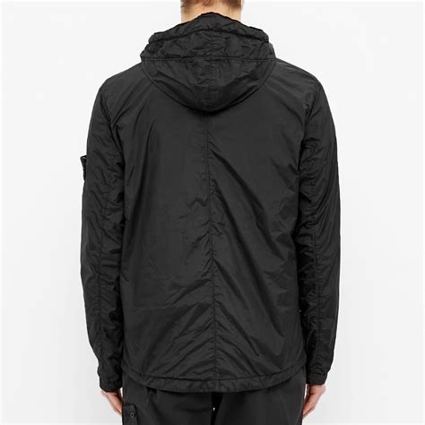 Stone Island Garment Dyed Crinkle Reps Hooded Jacket Black End Gb