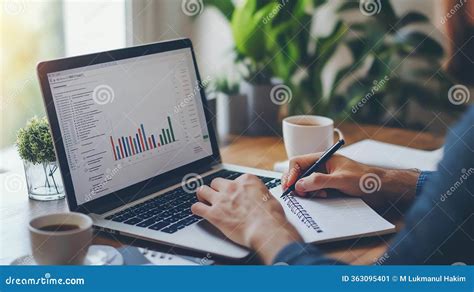 Laptop Data Analysis Illustration Stock Image Image Of Planning