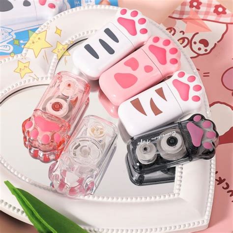 Korean Ins Girly Stylish Cat Claw 6m Correction Tape Creative Practical