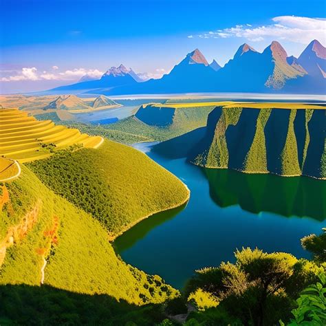 Premium AI Image Generative Landscape Artificial Intelligence