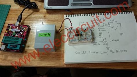 PIC Microcontroller Led Flasher Circuit Using PIC F A