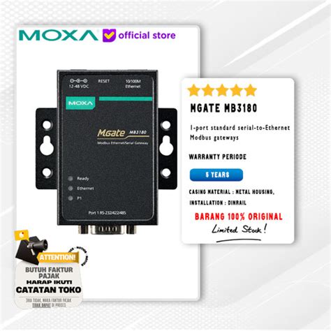 Promo Moxa Mgate Mb3180 Modbus Tcp Gateway Cicil 0 3x Jakarta Barat
