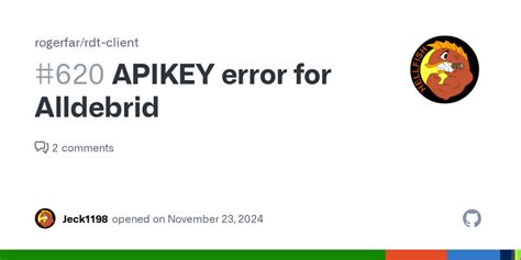 Apikey Error For Alldebrid · Issue 620 · Rogerfarrdt Client · Github