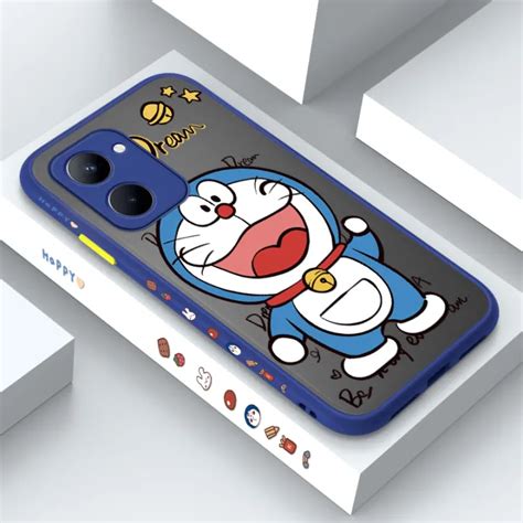 Hontinga Casing Case For Realme Case Cute Cartoon Doraemon Side Edge