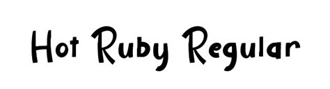 Hot Ruby Regular Font FFonts Net