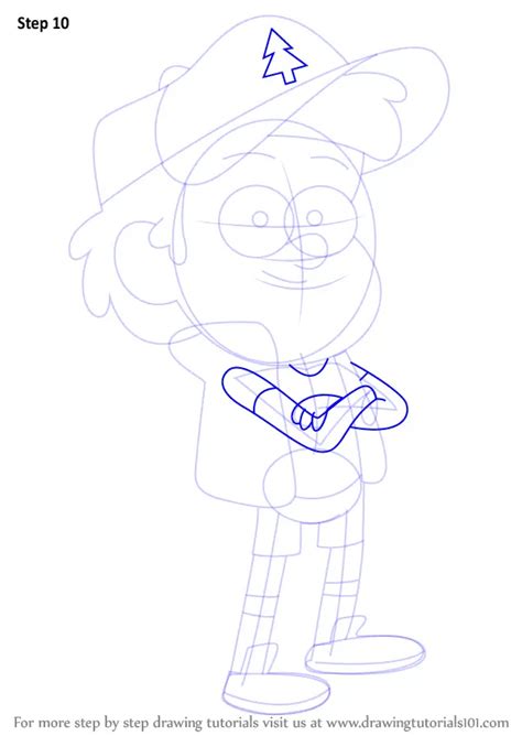 How To Draw Dipper Pines From Gravity Falls Gravity Falls Step By Step DrawingTutorials