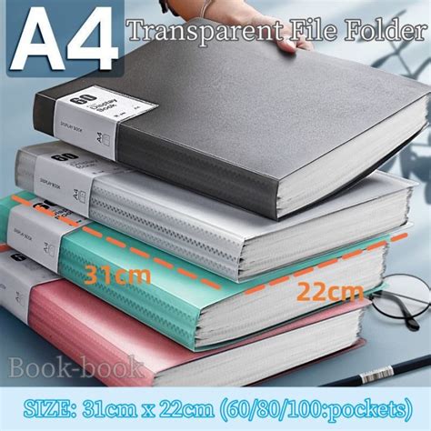 A Transparent File Folder Paper Storage Multi Layer Document Organizer Clear Book Stationery