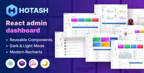 hotash react admin dashboard template review download new themes