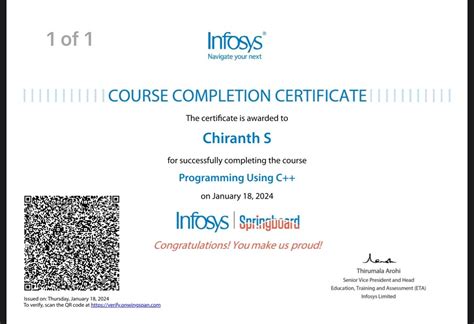 Cplusplus Infosysspringboard Cprogramming Chiranth Suresh