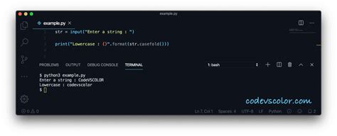 Example Of Python Casefold Method Codevscolor