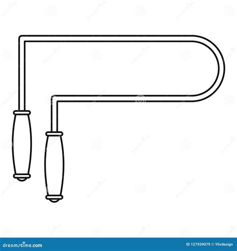Skipping Rope Icon Outline Style Stock Illustration Illustration Of Amusement Equipment