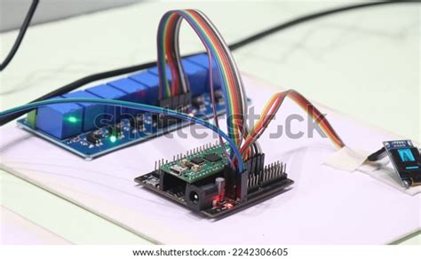 Relay Module Optocoupler Connected Programmable Microcontroller Stock