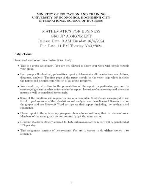 2023 2024 S2 Mb Group Assignment Pdf Interest Prices