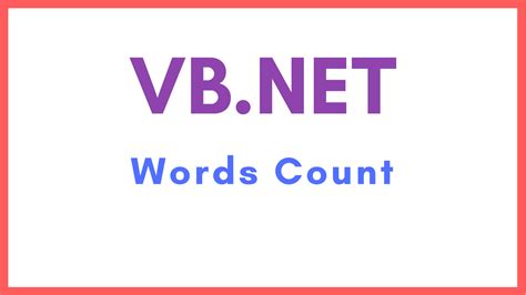 Vbnet Words Count C Javaphp Programming Source Code
