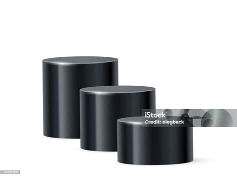 제품 프레젠테이션 또는 우승자를 위한 3d 포디움 플랫폼 실린더 블랙 받침대 스테이지 원기둥에 대한 스톡 벡터 아트 및 기타 이미지 원기둥 메달 수상대 층계 Istock