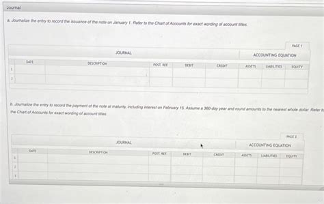 Solved Entries For Notes Payable Instructions Chart Of Chegg Com